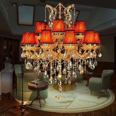 China Large modern crystal chandeliers for sitting room Hotel Project Lighting (WH-CY-54） for sale