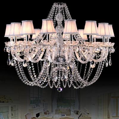 China Swag Crystal Chandelier Lighting with Lampshade (WH-CY-84） for sale