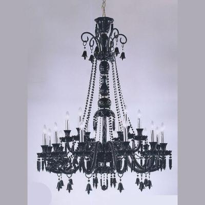 China Lead crystal chandelier 18 Lights Black Transparent Color (WH-CY-112) for sale