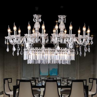 China Oblong crystal chandelier Transparent Color for Living room Dining room Lighting (WH-CY-135) for sale
