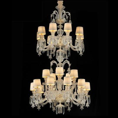 China Two or Three tier crystal chandelier For Stair Hotel Home Lighting (WH-CY-148) for sale