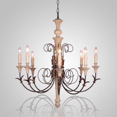 China French wood chandelier Industrial style for home decoration (WH-CI-22) for sale