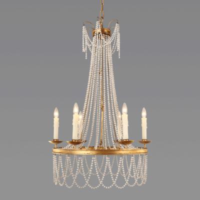 China Rustic iron chandelier light fixtures Gold Color (WH-CI-25) for sale