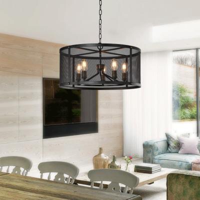 China Black wrought iron pendant lights Kitchen Chandelier (WH-CI-47) for sale
