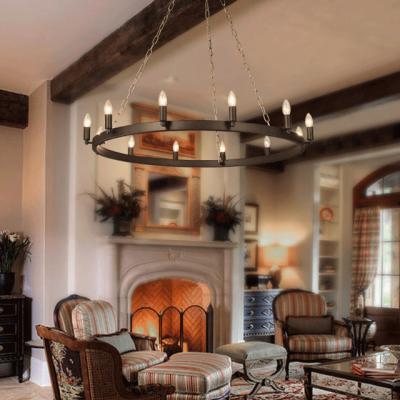 China Kathy ireland Iron chandelier for Farmhouse indoor home pendant lamp (WH-CI-52) for sale