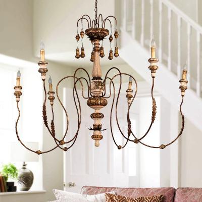 China Vintage wood chandelier lighting for home lighting (WH-CI-75) for sale