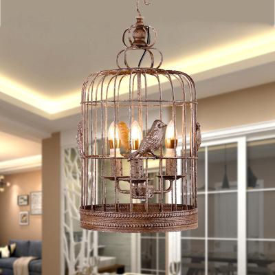 China Rustic Cage Birds Chandelier for farmhouse Bedroom Sitting room lighting (WH-CI-83) for sale