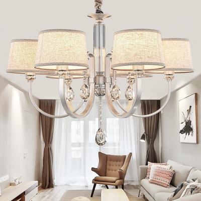 China Elegant modern metal chandelier with lampshade for indoor home lighting fixtures (WH-MI-38) for sale