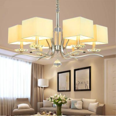 China Modern lead crystal chandelier with Lampshade for indoor home project lighting (WH-MI-43) for sale