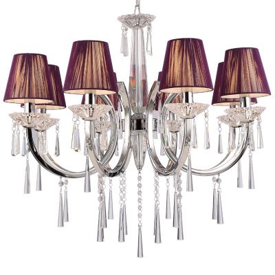 China Metal crystal chandelier with Lampshade for indoor home lighting Fixtures (WH-MI-54) for sale