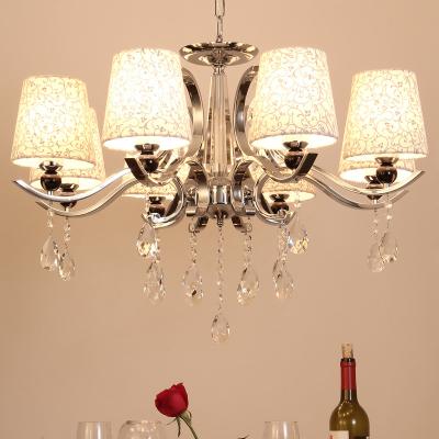 China Iron metal sphere chandelier with lampshade for home lighting (WH-MI-57) for sale