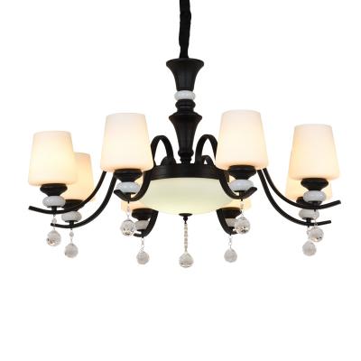 China Crystal and iron chandelier for indoor home Hanging lamp (WH-CI-103) for sale