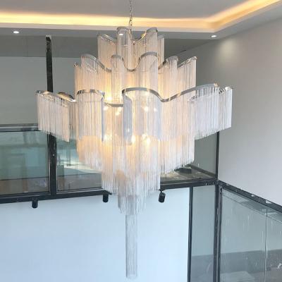 China Draped chain chandelier Slive Gold Color For Porject Lighting (WH-CC-11) for sale