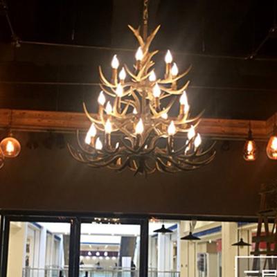 China Moose antler resin chandelier for hotel Porject Lighting (WH-AC-03) for sale