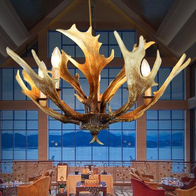 China Real deer antler chandelier horn ceiling lamps light fixtures (WH-AC-07) for sale