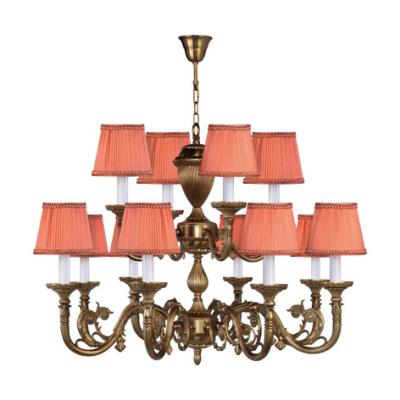 China Ornate brass chandelier 12 Lights for Living room Bedroom Lighting (WH-PC-01) for sale