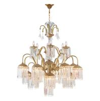 China Antique brass and crystal chandelier Lamp Fixtures 23 Lights (WH-PC-07） for sale