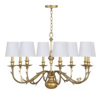 China Rustic copper chandeliers 8 Lights with lampshade Project Lighting (WH-PC-11) for sale