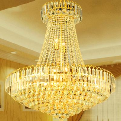China Large gold and crystal chandelier For hotel Project Lighting Fixtures (WH-NC-13) for sale