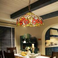 China style stained glass pendant light chandelier (WH-TF-01) for sale