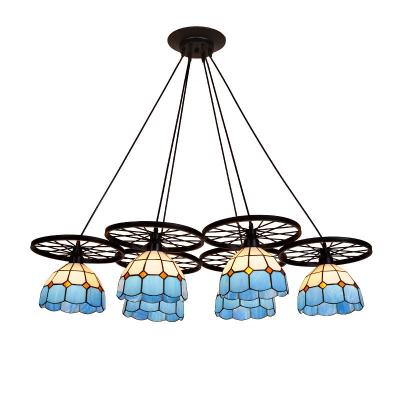 China Modern tiffany style  wheel chandelier lighting Fixtures (WH-TF-12) for sale