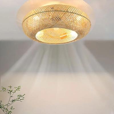 China Ventilator Lamp 50cm Air Invisible Blades Retractable Silent Bamboo Ceiling Fan Fans With Lights(WH-CLL-51) for sale