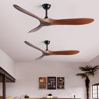 China 42 52 60 Inch Ceiling Fan Industrial ABS Ventilator Blower Retro Large wood Fans with lamp (WH-VLL-27) for sale
