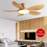 China 52inch Modern LED 60W Low Floor 35W Ceiling Fans With Remote Control wood Ceiling Fan With Light (WH-VLL-35) for sale