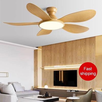 China 52inch Modern LED 60W Low Floor 35W Ceiling Fans With Remote Control wood Ceiling Fan With Light (WH-VLL-35) for sale