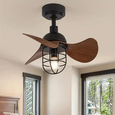 China Low Floor Energy-saving Light With Fan Industrial Wood LED Ceiling Fan Light With Remote Control (WH-VLL-38) for sale