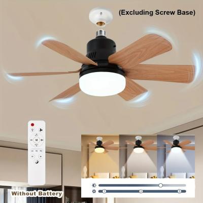 China Remote control 20.5in Screw LEd 40W Socke Black Wood Grain Ceiling Fan with Light(WH-VLL-42) for sale