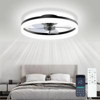 China Bedroom Decor Ventilator Lamp Air Invisible Blades Retractable Smart Ceiling Fan with Lights(WH-CLL-70) for sale