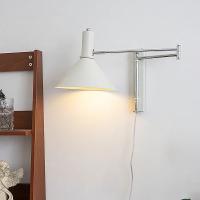China Minimalist Study Reading Lamp  red Bauhaus Bedside Foldable Rocker Arm Wall Lamp(WH-VR-117) for sale