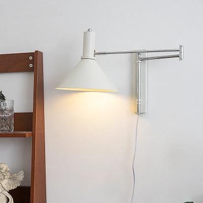 China Minimalist Study Reading Lamp  red Bauhaus Bedside Foldable Rocker Arm Wall Lamp(WH-VR-117) for sale