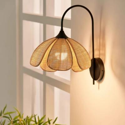 China Japanese Wabi-Sabi Wall Light Rattan Weaving Petal Wall lamp  (WH-VR-140) for sale