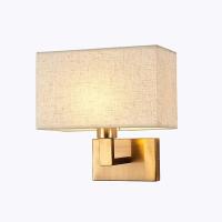 China Copper Lamp Stair Hotel Corridor Living Room Aisle Bedside Table Cloth Wall Lights(WH-VR-141) for sale