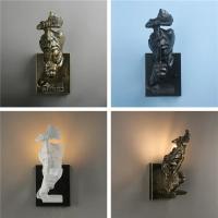 China Silence Is The Golden Facial Art Decorative Retro Bar Aisle Face Wall Lights(WH-VR-147) for sale