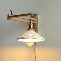 China Retro Folding Wall Lamp Retractable Walnut Solid Wood Wall Lamp (WH-VR-159) for sale