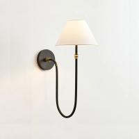 China Retro Balcony Rural Bedroom Bedside Study Fabric Lampshade Collins Wall Light(WH-OR-261) for sale