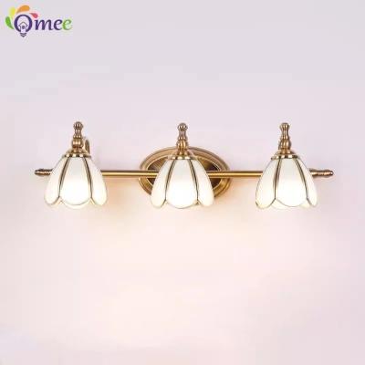 China LED American vanity Mirror Headlight multicolor mirror cabinet Glass Wall lamp mirror wrought iron lamps (WH-MR-71) for sale