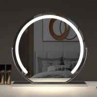 China 15X Magnification Smart Touch Dimmable 3 Modes 360° Rotation LED Round Makeup Vanity Mirror with Lights Mirror(WH-MR-79) for sale