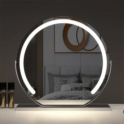 China 15X Magnification Smart Touch Dimmable 3 Modes 360° Rotation LED Round Makeup Vanity Mirror with Lights Mirror(WH-MR-79) for sale