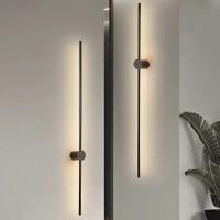 China Black White Body Dimmable Aisle Sconce Lamp Minimalist Aluminium Line Mirror Lamp(WH-MR-88) for sale