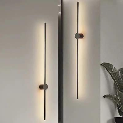 China Black White Body Dimmable Aisle Sconce Lamp Minimalist Aluminium Line Mirror Lamp(WH-MR-88) for sale