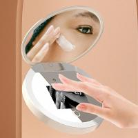 China Sunscreen Testing Camera  2X Magnification Travel Makeup UV Mirror with Light(WH-MR-89) for sale