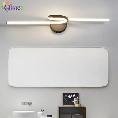 China LED Vanity Lamp for Bathroom Restroom Wash Basin Minimalist Black curve line 10W Mirror Light(WH-MR-91) for sale