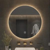 China LED Round Smart Bath Mirrors Toilet Vanity Makeup Mirror with Light Anti-fog Touch Sensor Luminous Mirrors(WH-MR-100) for sale