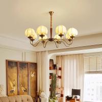 China Romantic American Solid Wood Fabric Lampshade Vintage Bedroom Chandelier (WH-VP-298) for sale