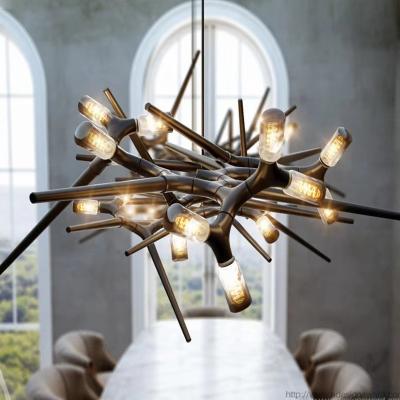 China Ceiling Kitchen island lighting Dining Living room Hanging lights Black retro Chandelier (WH-VP-301) for sale