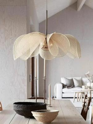 China French Fabric Ceiling Pendant Lights Japanese Wabi Sabi Flower Chandelier (WH-VP-306) for sale